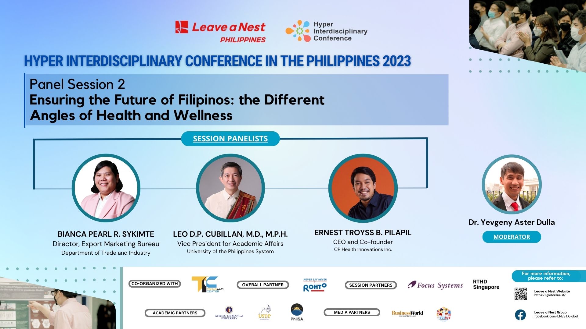 [Speakers announcement] HIC in the Philippines 2023 Panel Session 2 ...
